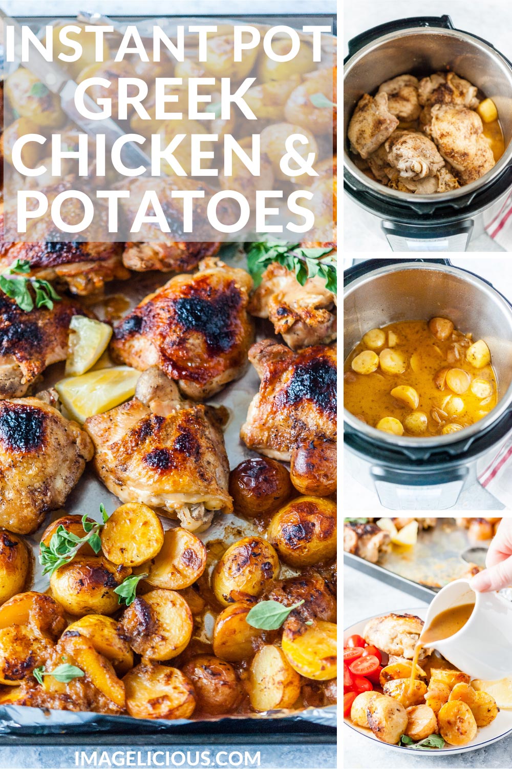 Instant Pot Greek Lemon Chicken and Potatoes - Imagelicious.com